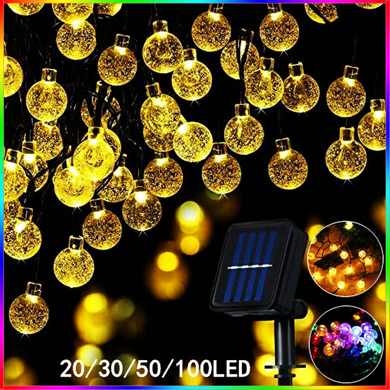 HOMEMORY Christmas Light Solar Outdoor Waterproof 12M 100 LED String ...