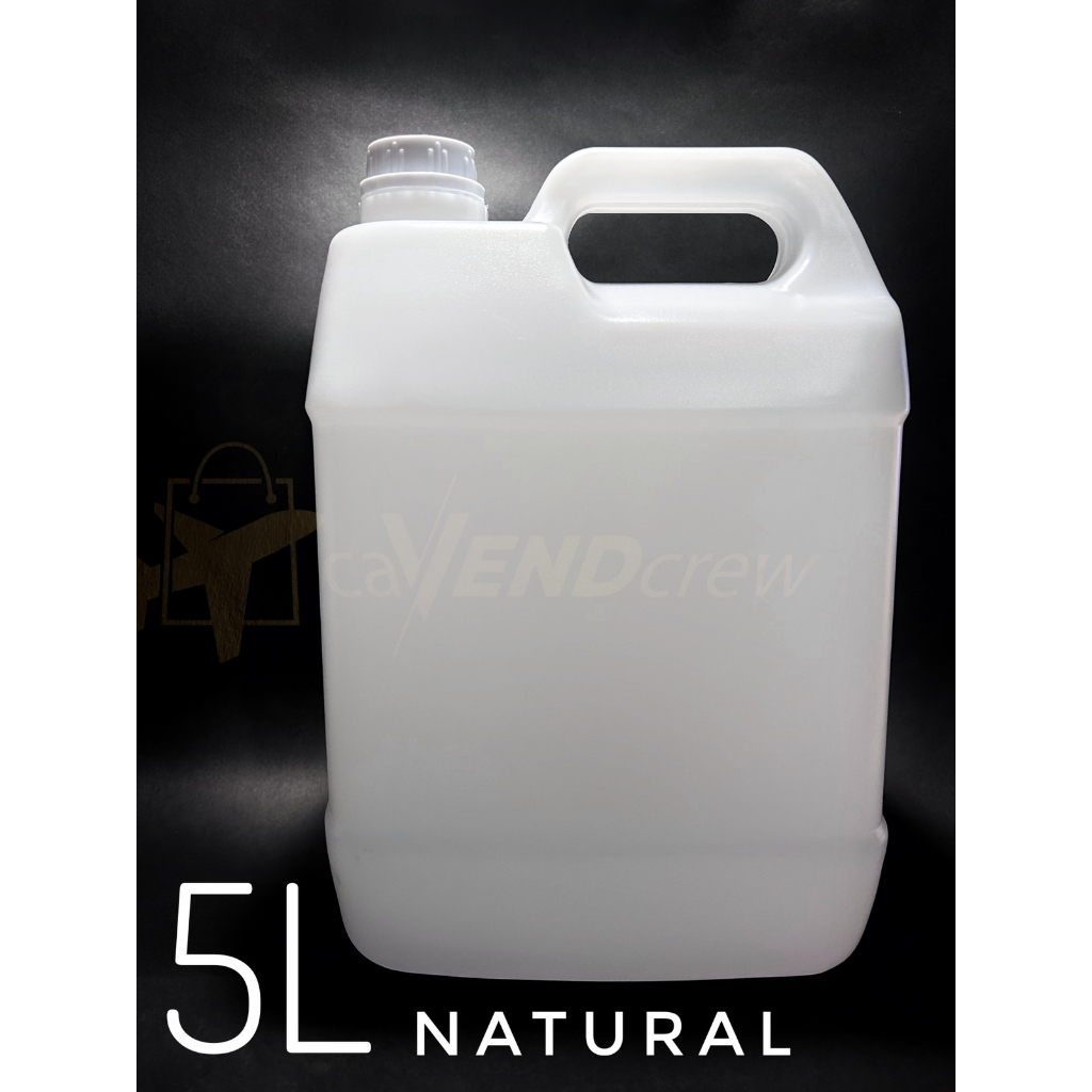 5 Liters Jerry Bottle | 5L Natural | 5L Opaque | HDPE | Gas Container ...