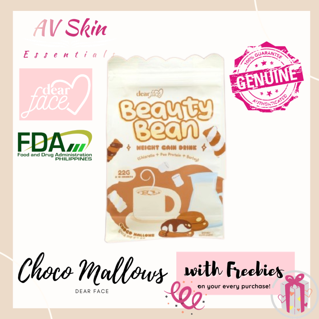 (COD) Dear Face Beauty Bean Choco Mallows Weight Gain Drink 10sachets x ...