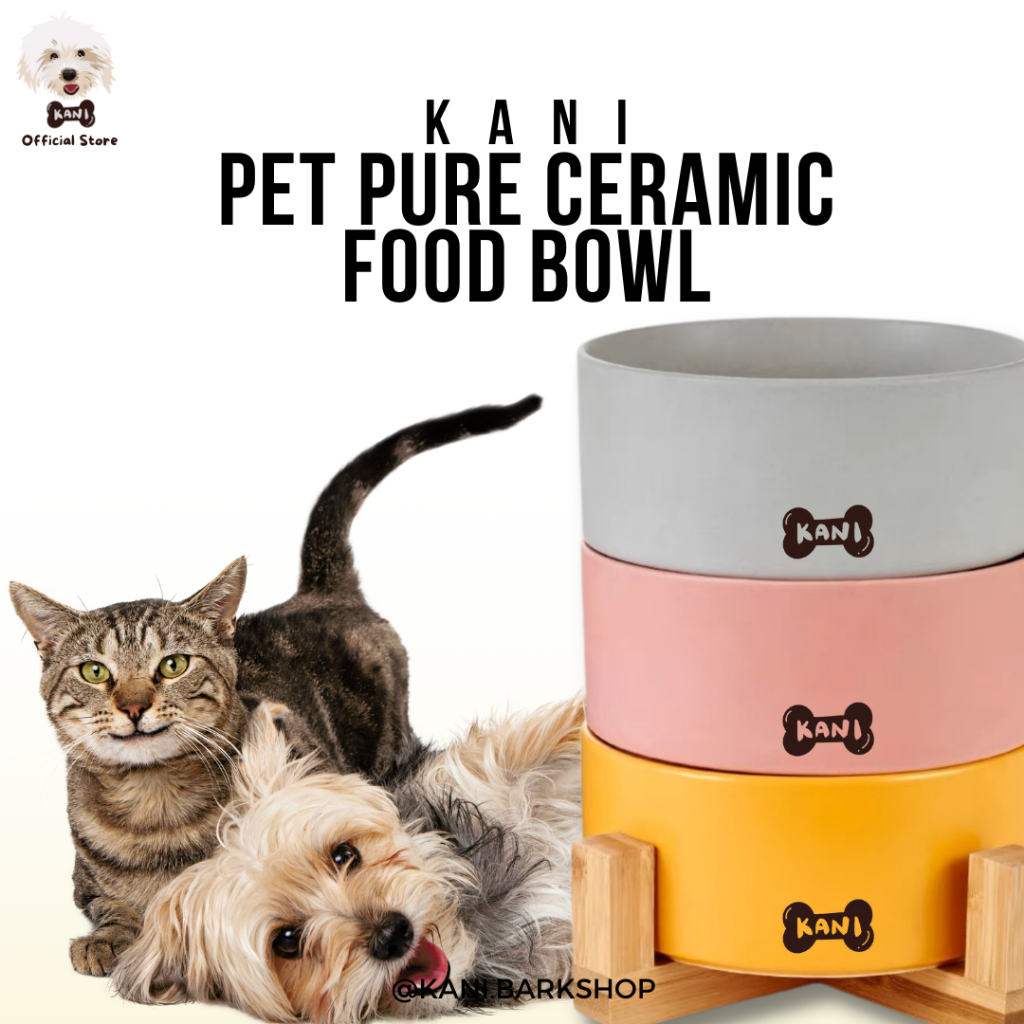 KANI Pure Ceramic Minimalist Pet Food Bowl Feeder Microwavable For Dogs & Cats | Shopee Philippines