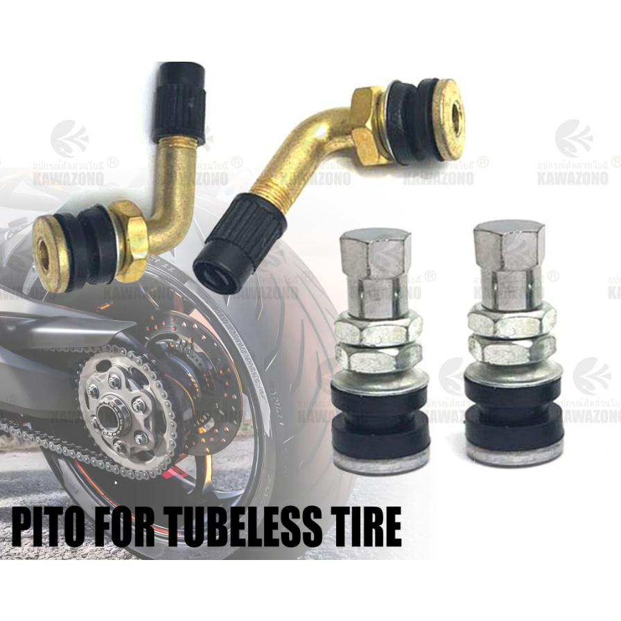 CHARLENZENG Pito Tubeless Straight Type Short and Bent Valve 1pc for ...