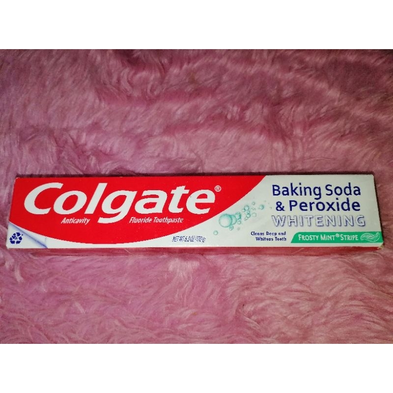 COLGATE Baking Soda & Peroxide Frosty Mint Stripe 170g | Shopee Philippines