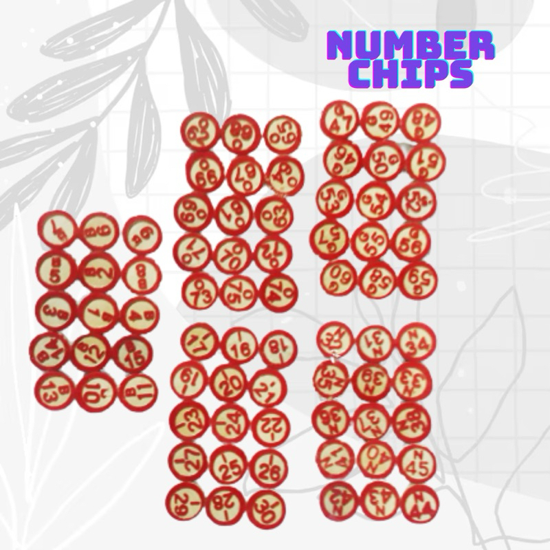 Bingo chips wood complete numbers | Shopee Philippines