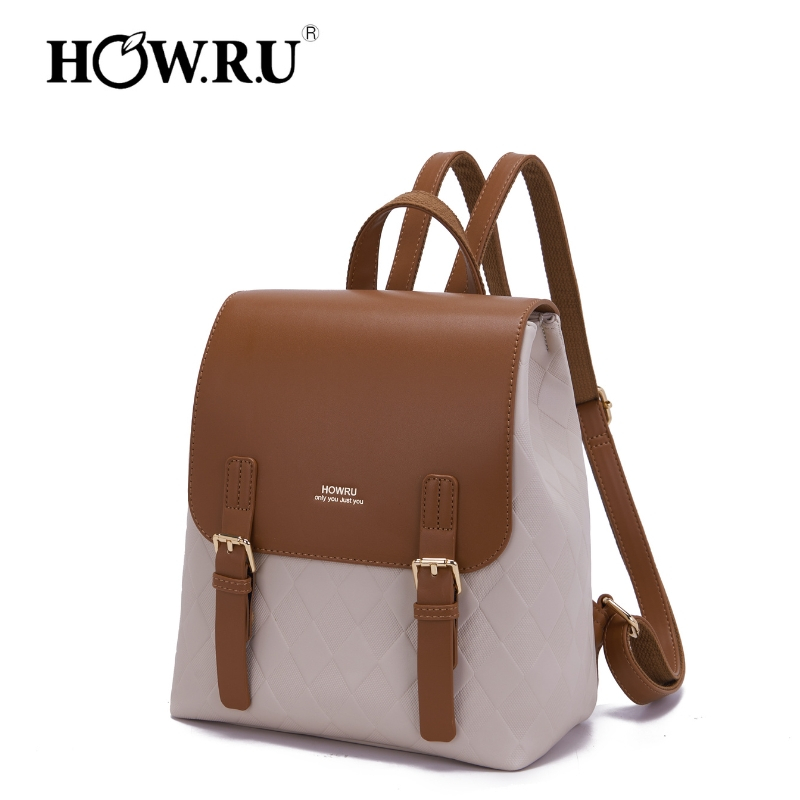 How.R.U 2024 Original Korean Backpack Leather For Women high school ...
