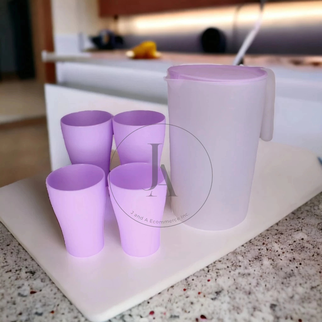 Beverage Storage Container Pitcher Set with 4 Cupc Healthy Material ...