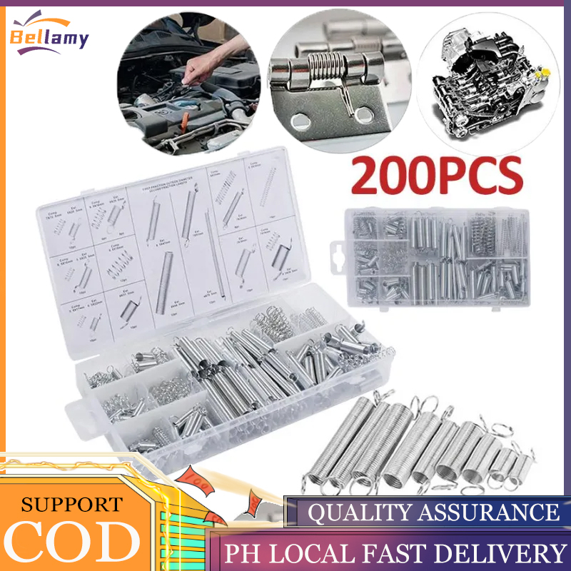 200PCS Spring Assortment Set 20 Specifications Zinc Plated Compression ...