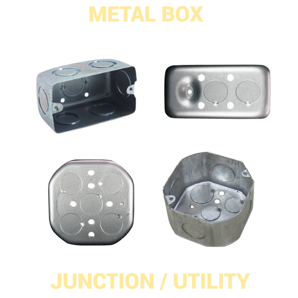Metal Utility Box 4X2 / Metal Junction Box 4X4 | Shopee Philippines