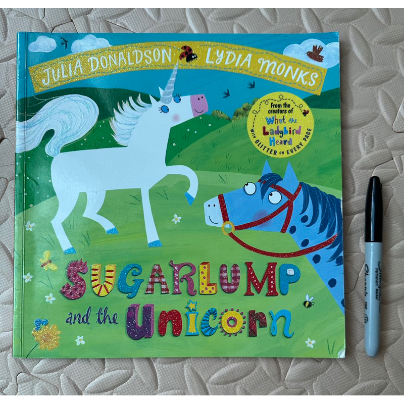 Sugarlump and The Unicorn | Julia Donaldson •Glittered pages• (Preloved ...