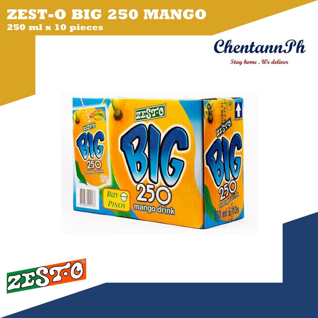 ZEST-O MANGO Big 250 Healthy Juice Drink With Vitamins C 250 mL x 10 ...