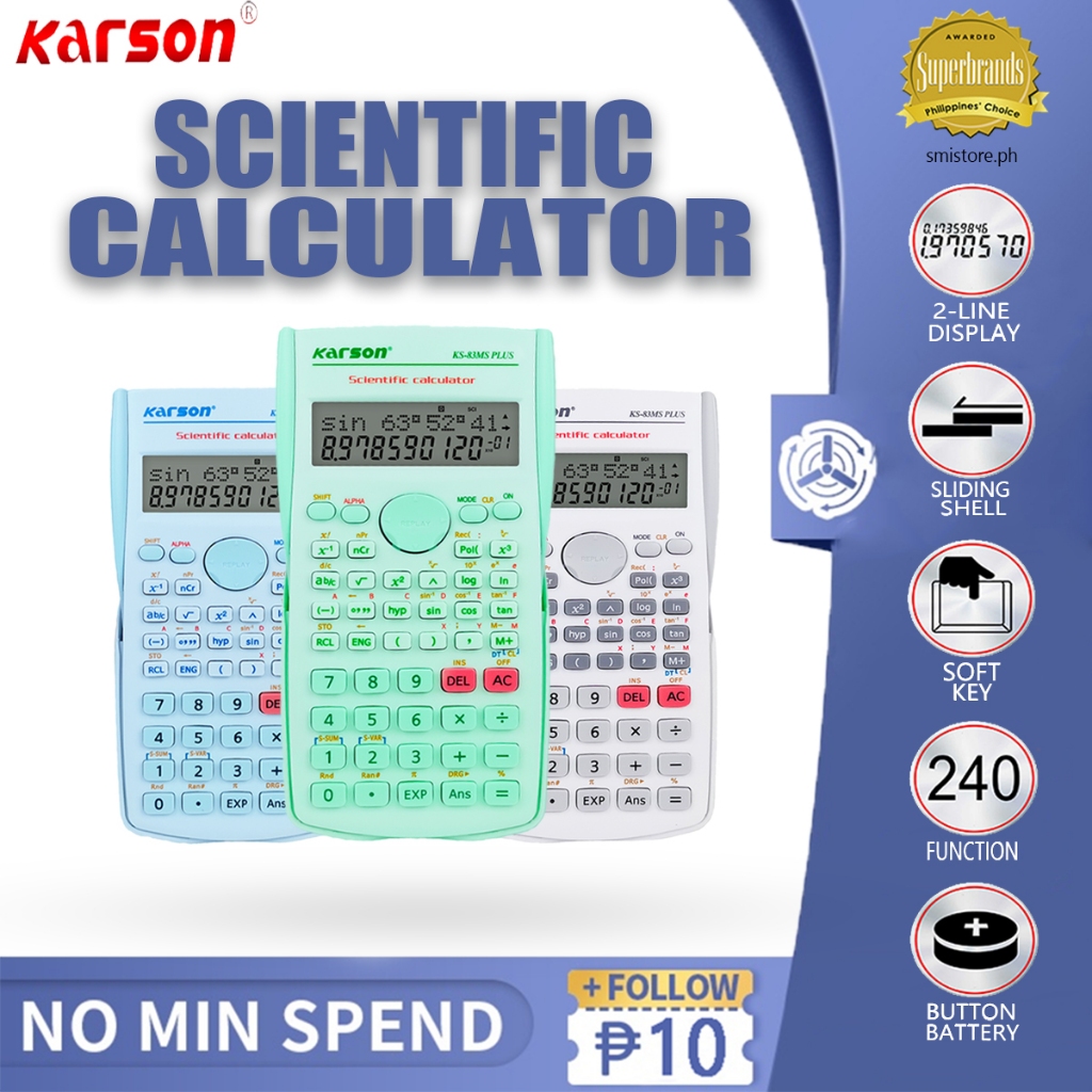 Karson Scientific Calculator With Big Display Student Portable Function ...