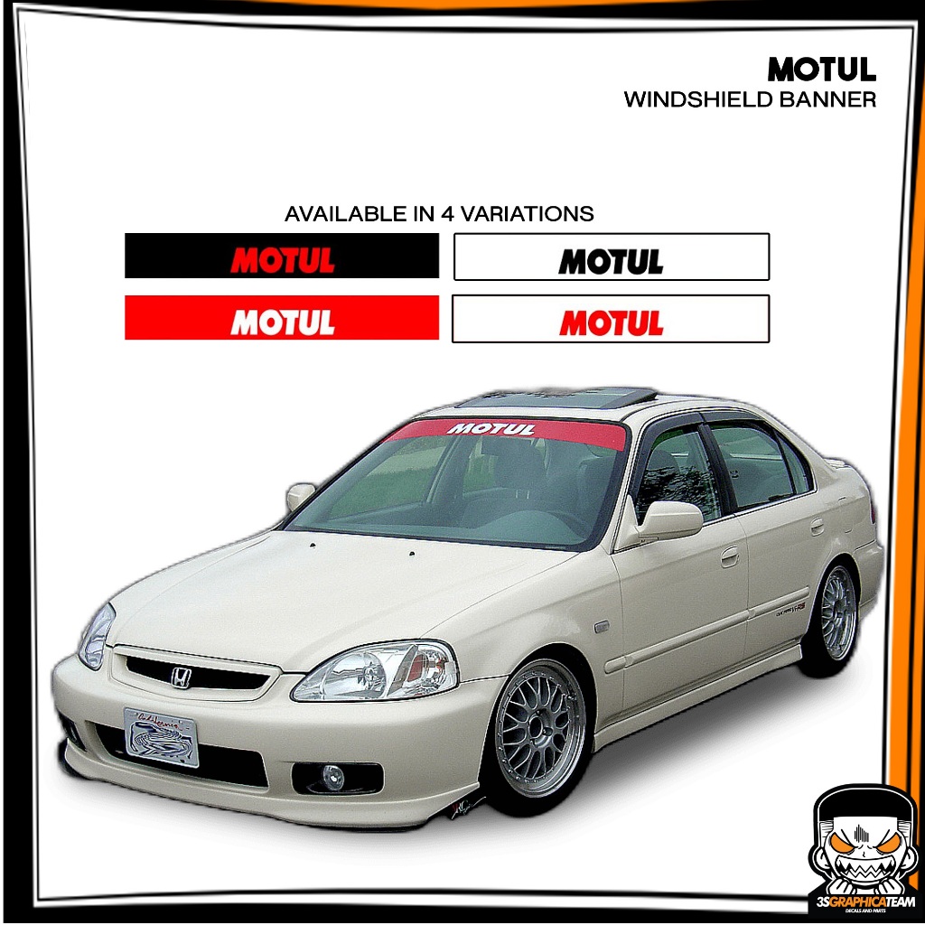 Motul Windshield Banner Visor Decals for Honda Toyota Cars Outdoor ...