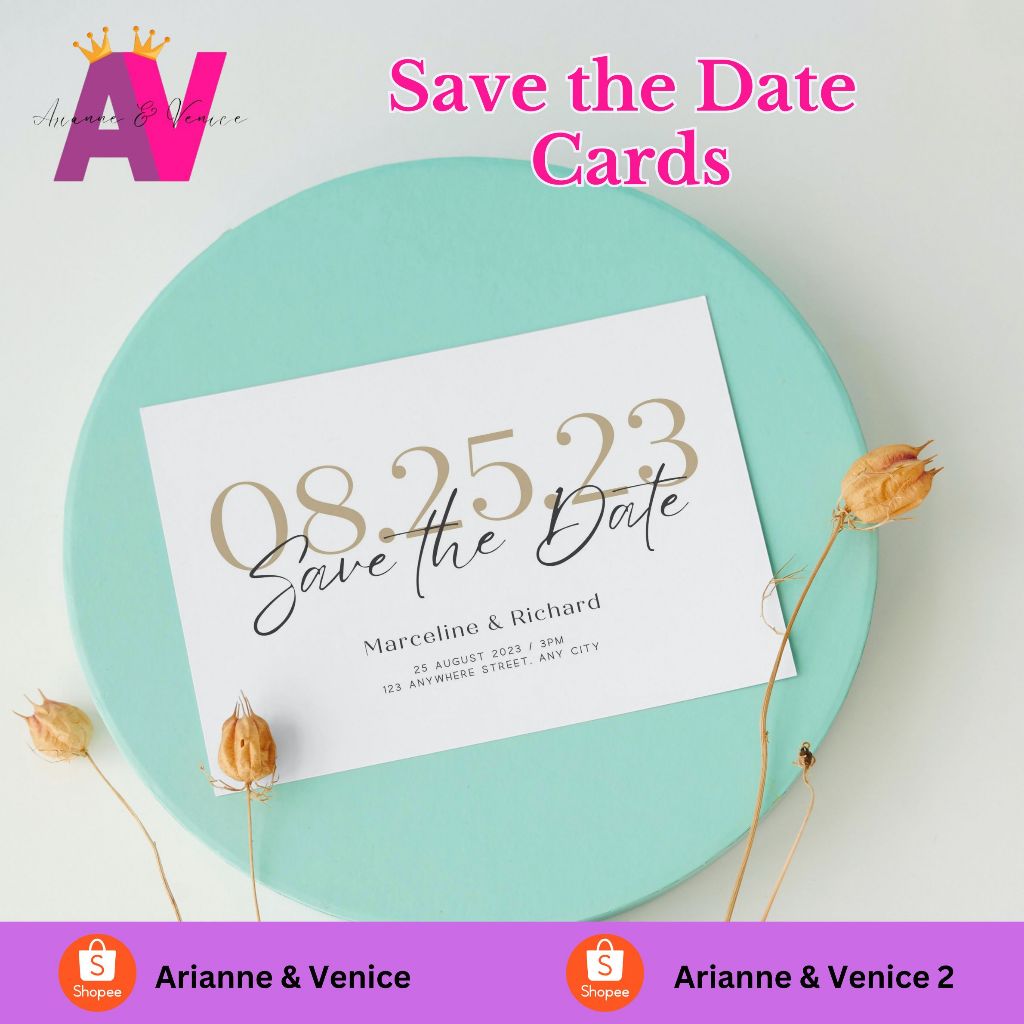 20 pcs Save the Date Cards for Wedding Birthday Debut Christening ...