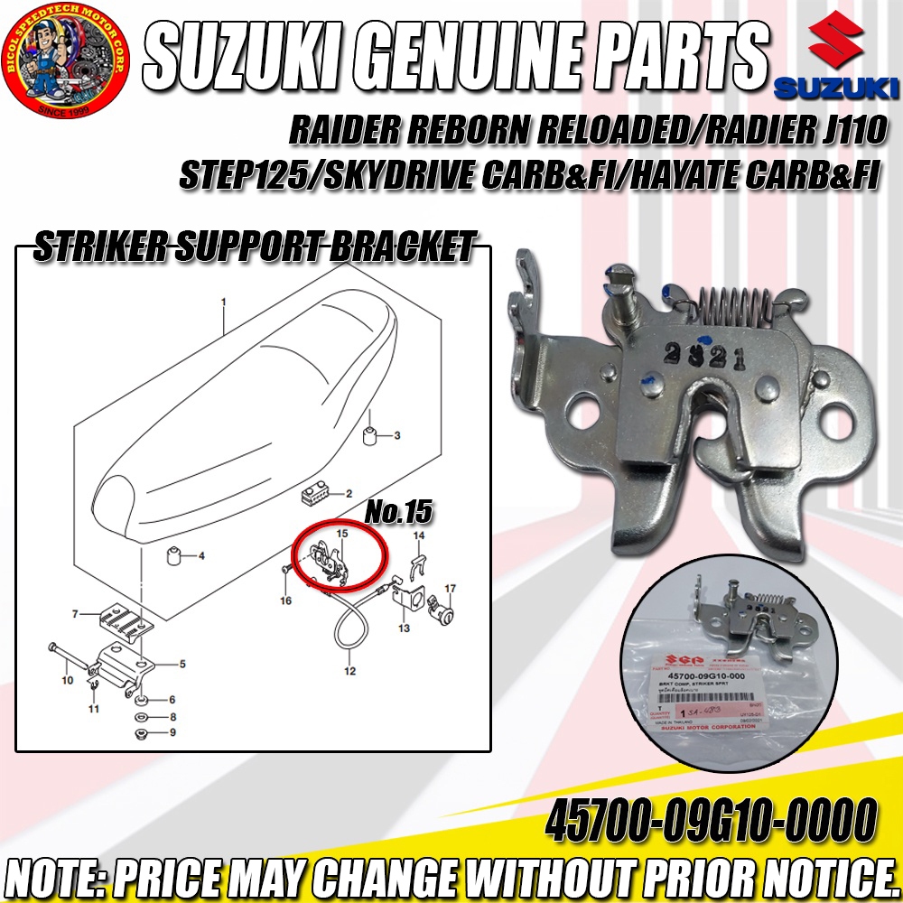 RAIDER 150 REBORN/J110/STEP/HAYATE/SKYDRIVE 125 STRIKER SUPPORT BRACKET ...
