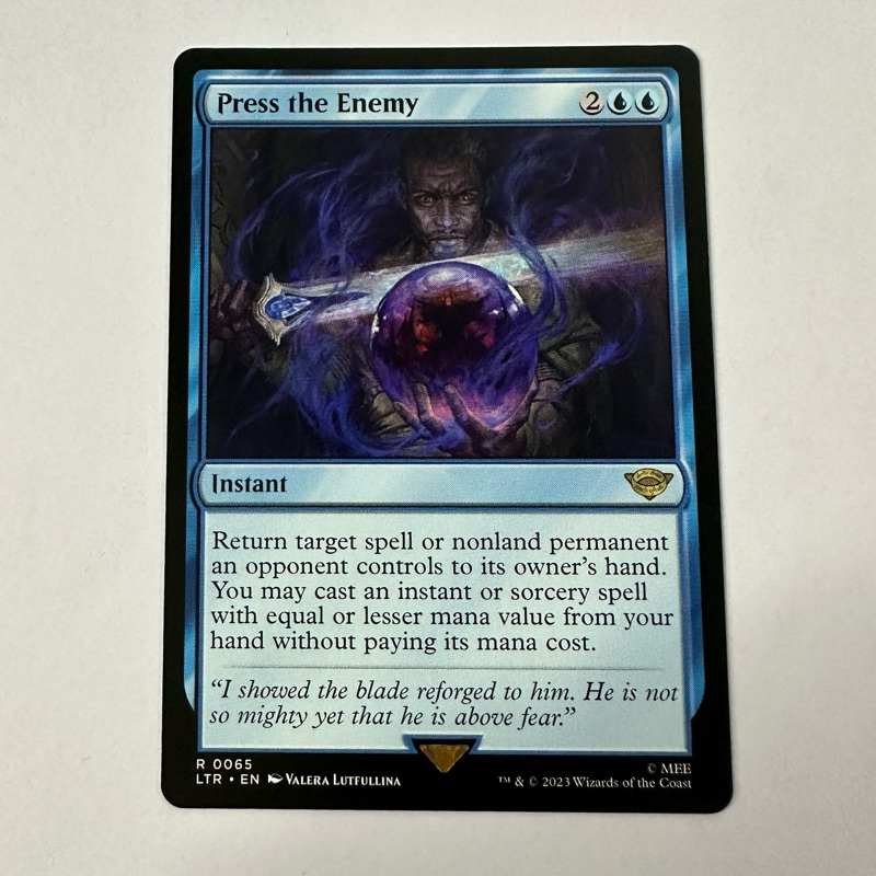 PRESS THE ENEMY | LTR THE LORD OF THE RINGS | INSTANT | BLUE | MTG ...