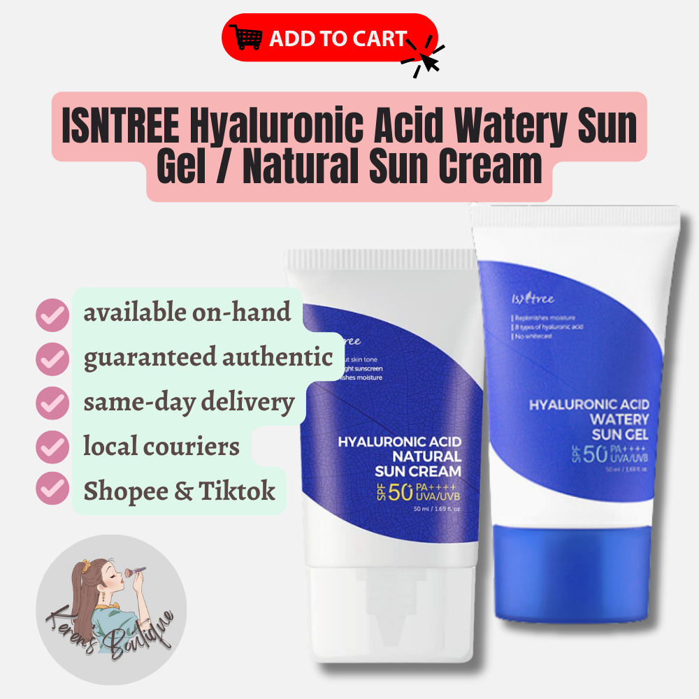 ISNTREE Hyaluronic Acid Watery Sun Gel & Natural Sun Cream 50ml ...