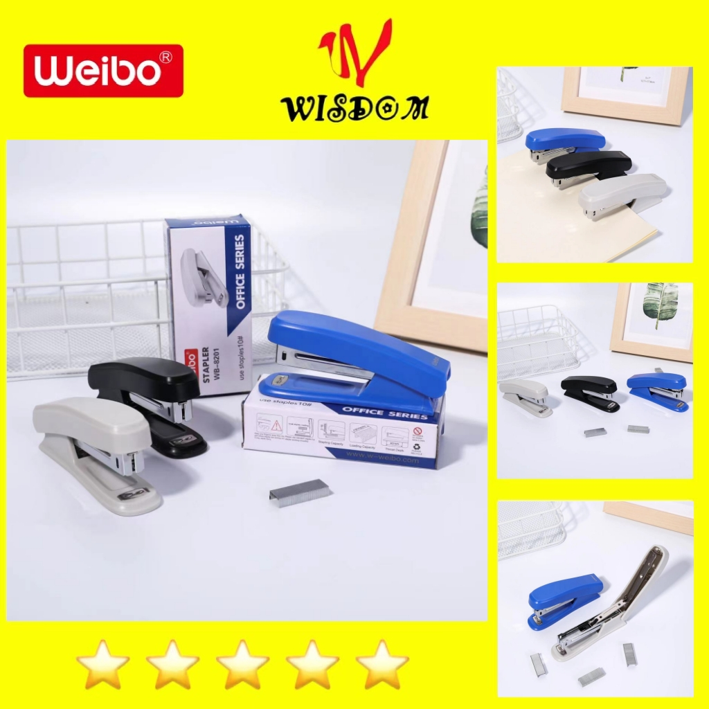 WISDOM WEIBO WB-8201 #10 HIGH GUALITY STAPLER SCHOOL SUPPLIES/Giveaways | Shopee Philippines