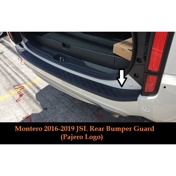 MItsubishi Montero 2016 to 2019 Rear Bumper Guard JSL Black Pajero Logo ...