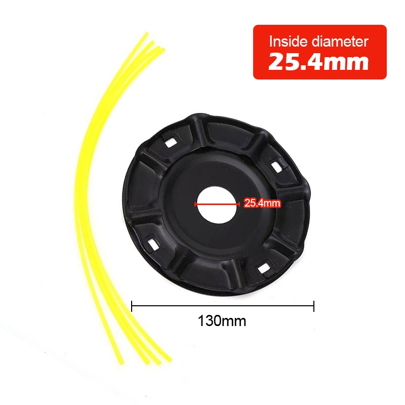 Grass Cutter String Trimmer Head with 4 Square Nylon (Tansi) Trimmer Line 5mm/25.4mm | Shopee ...
