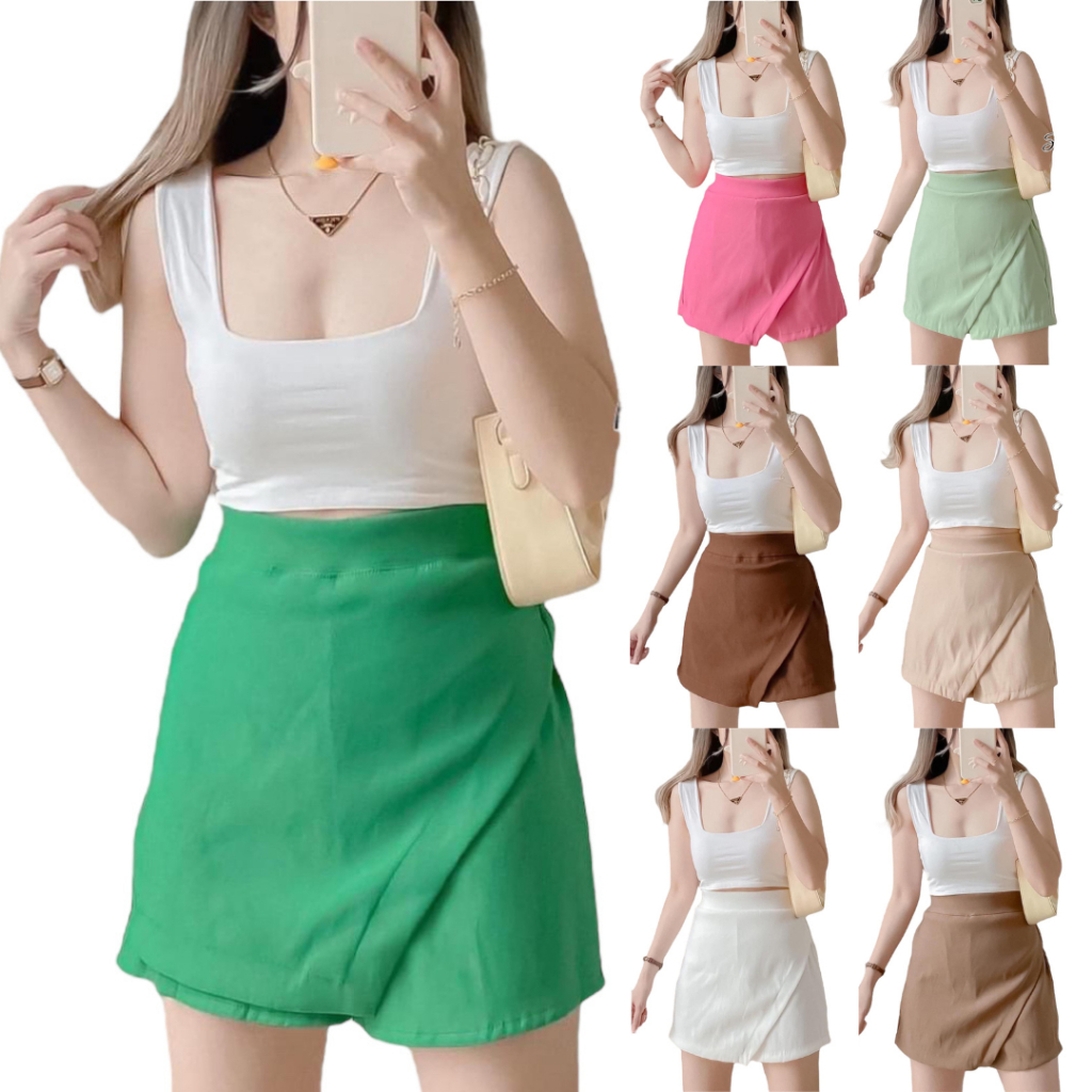 GC Trendy Korean Style High Waist Woven Skort Palda/Short | Aesthetic ...