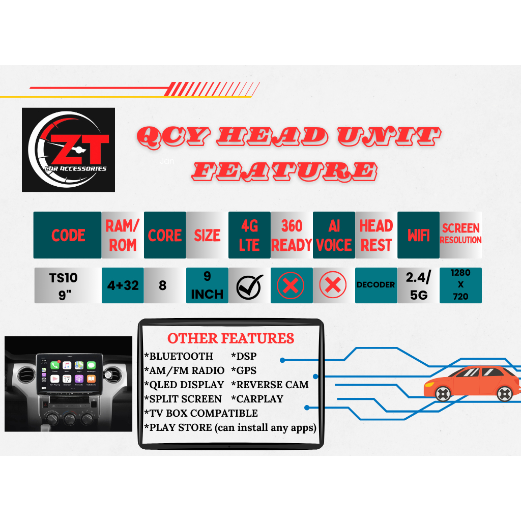 ISUZU DMAX / CHEVROLET TRAILBLAZER 9INCH QCY ANDROID HEAD UNIT | Shopee ...