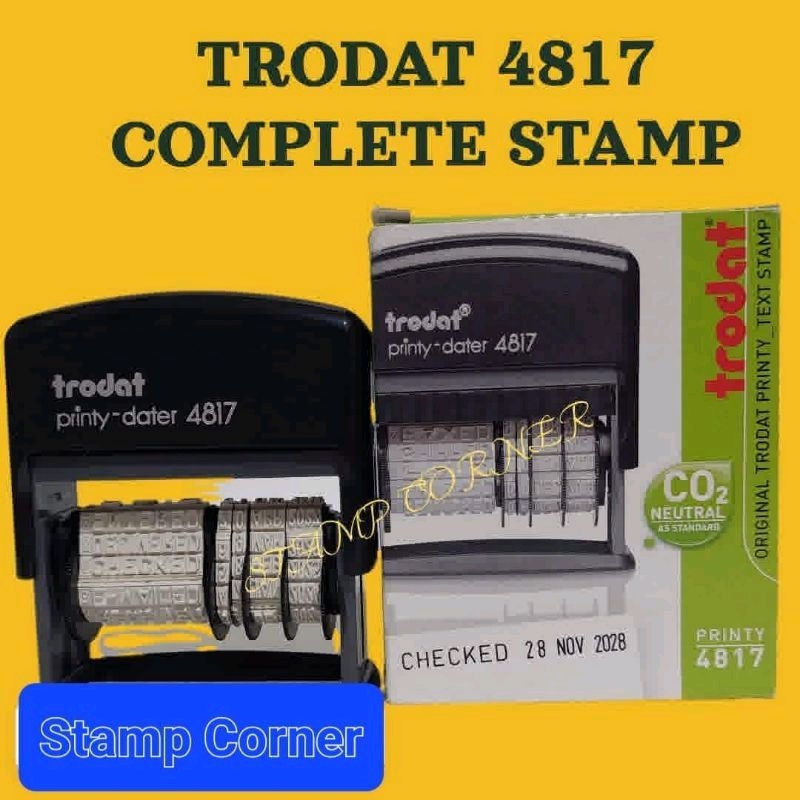 TRODAT 4817 COMPLETE W/ DATER COD Fixed Dater | Shopee Philippines