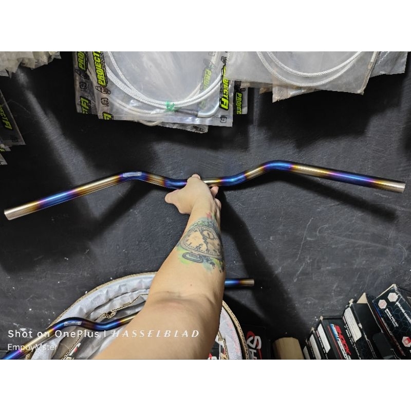 titanium plus handle bar for nmax pcx pantra (low rise) real titanium ...