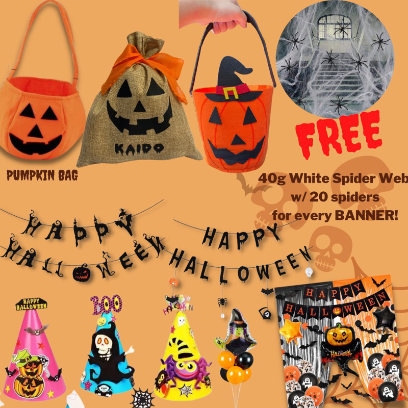 READY TO SHIP! Halloween Pumpkin Bag Costume Baby Kids Party Hat Trick ...