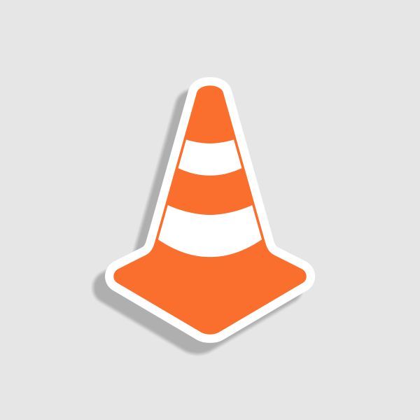 traffic cone laminated vinyl sticker matte | Shopee Philippines