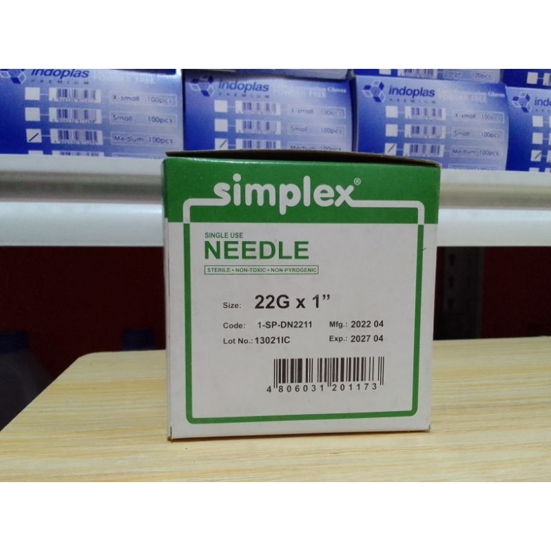 SIMPLEX NEEDLE 22G x 1" sterile | Shopee Philippines