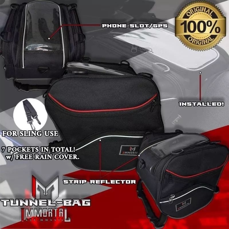 Tunnel Center Bag Front Compartment Immortal Aerox Nmax ADV PCX Motobag ...