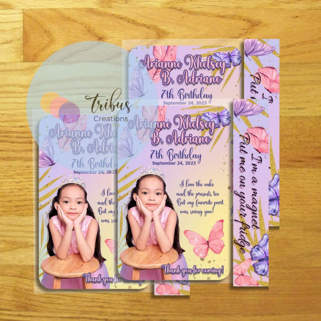 Butterfly Personalized Ref Magnet for Christening Baptism Birthday ...