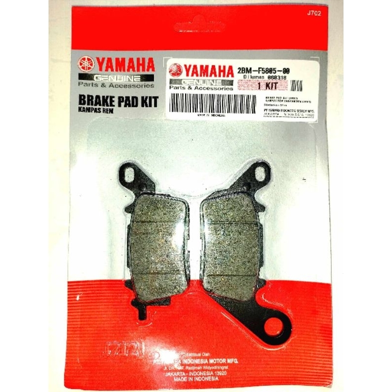 YAMAHA BRAKE PAD (2BM-F5805-00) AEROX / MIO SOUL i 125 / MIO 125 / NMAX ...