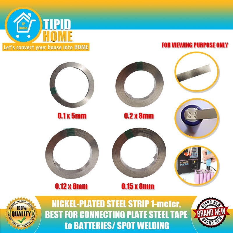 TIPID HOME NICKEL-PLATED STEEL STRIP 1-meter, BEST FOR CONNECTING PLATE ...