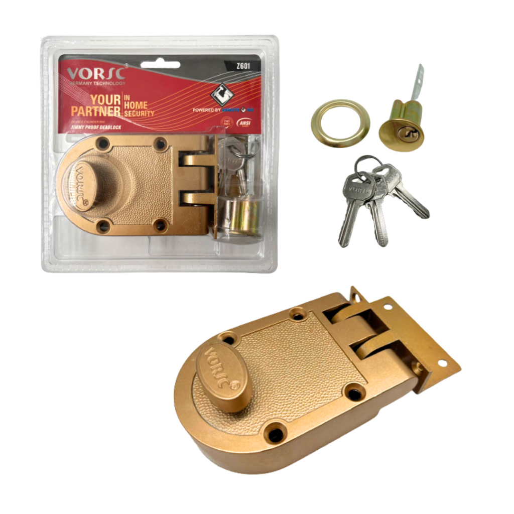 FLEXITOOLS VORSC NIGHT LATCH BROWN , JIMMY PROOF DEADLOCK DOOR LOCK ...