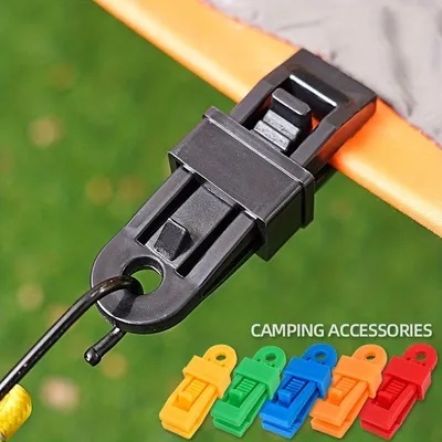 Camping Tent Clip Sliding Lock Tarp Grip Clamps Thumb Screw Awning ...