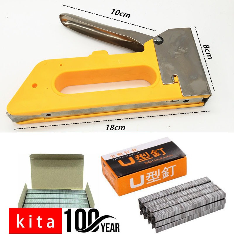 one wire one tacker) 2400pcs staple wire and one Gun Tacker | Shopee ...