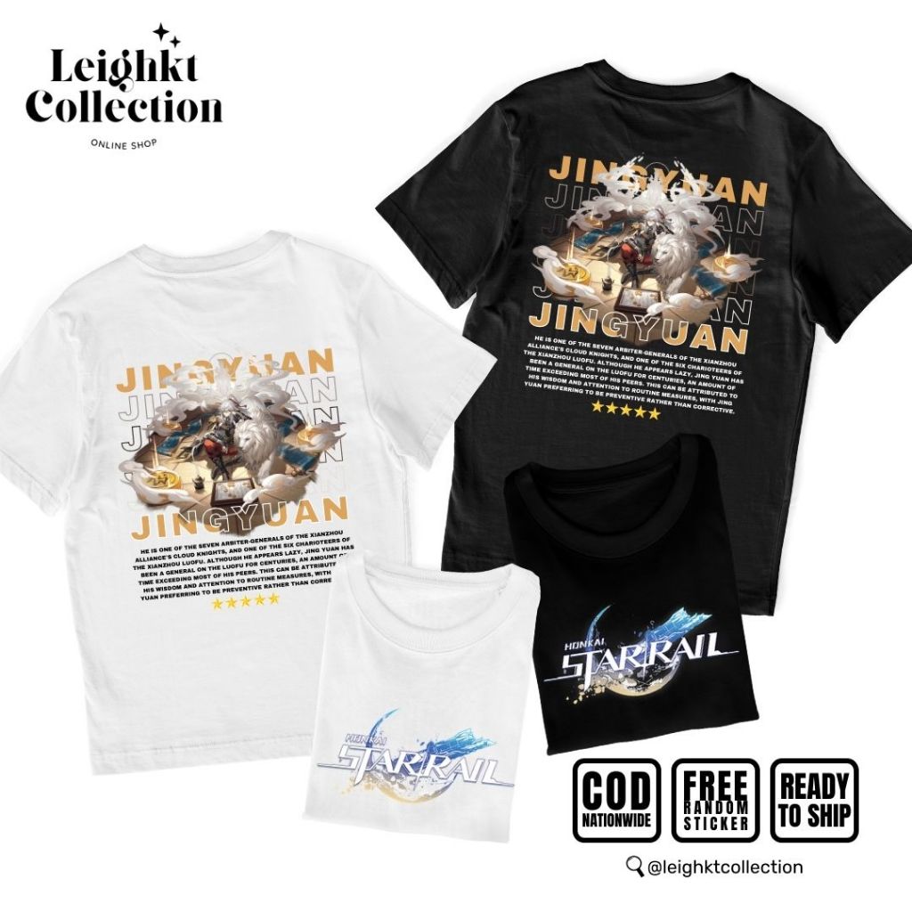 Leighkt | Star Rail Jingyuan Back To Back Gaming Shirt | Shopee Philippines