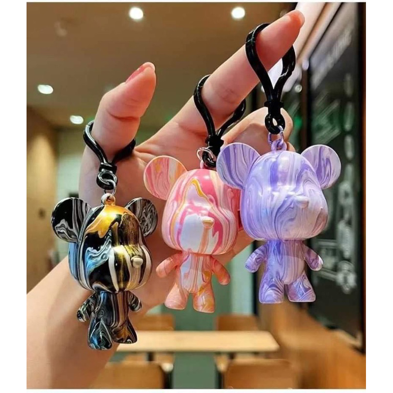 DIY fluid painting bear brick keychain | Shopee Philippines