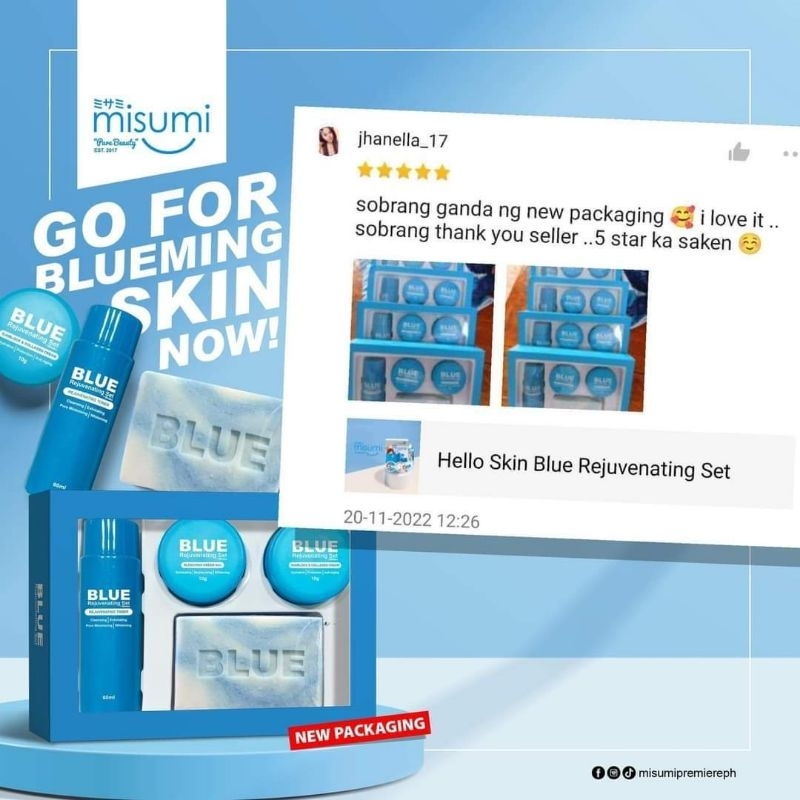 Hello skin blue rejuvenating set Original +freebies | Shopee Philippines
