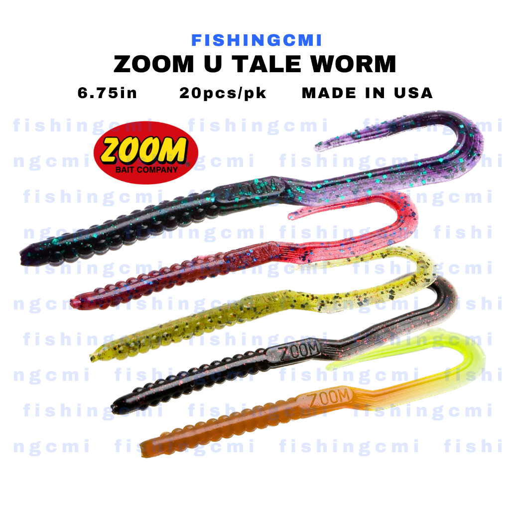ZOOM U TALE softbait artificial worm fishingcmi quality fishing usa ...
