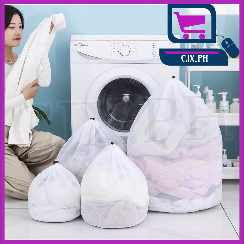 CJX.PH Washing Net Mesh with Lockable Drawstring Clothes Storage Mesh ...
