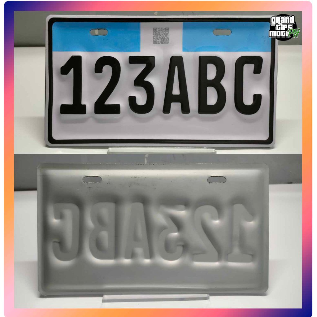 Temporary Plate Number for Motorcycle (New Standard Size) | Shopee ...