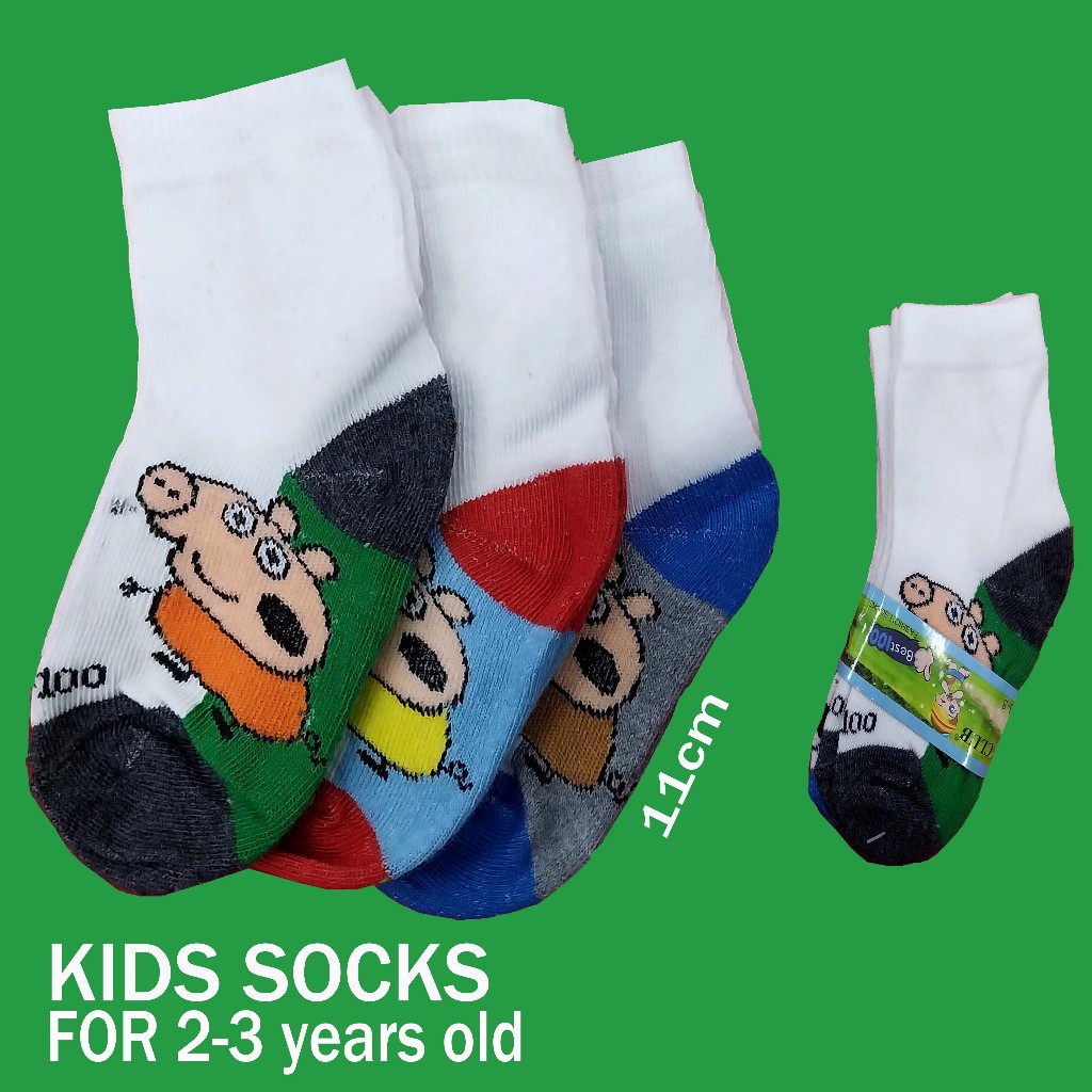 PEPPA 3pairs School Socks Character Design for Kids 2-3y/old | Shopee ...