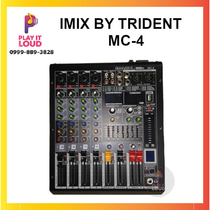 IMIX by TRIDENT MC-4 4 CHANNEL PROFFESIONAL MIXER | Shopee Philippines