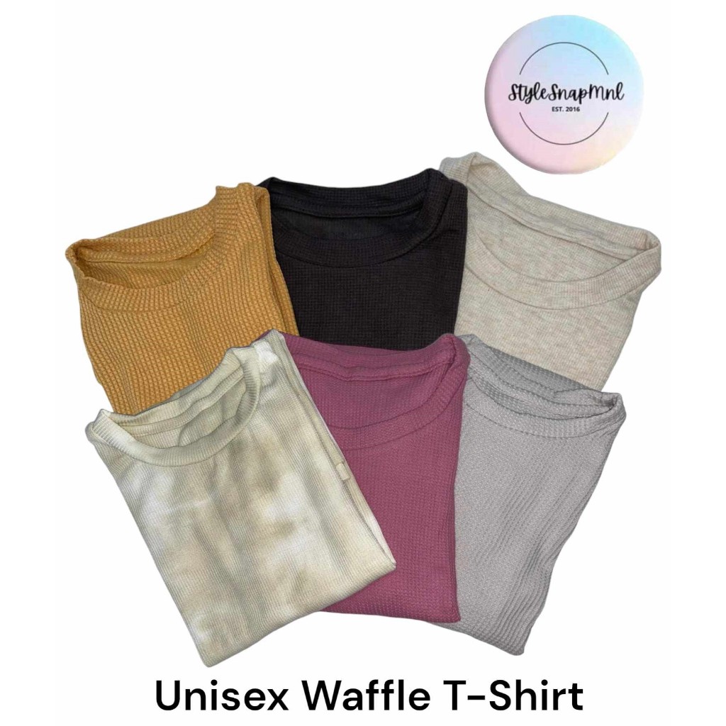 STYLESNAP Oversized Unisex Waffle Tee | Shopee Philippines