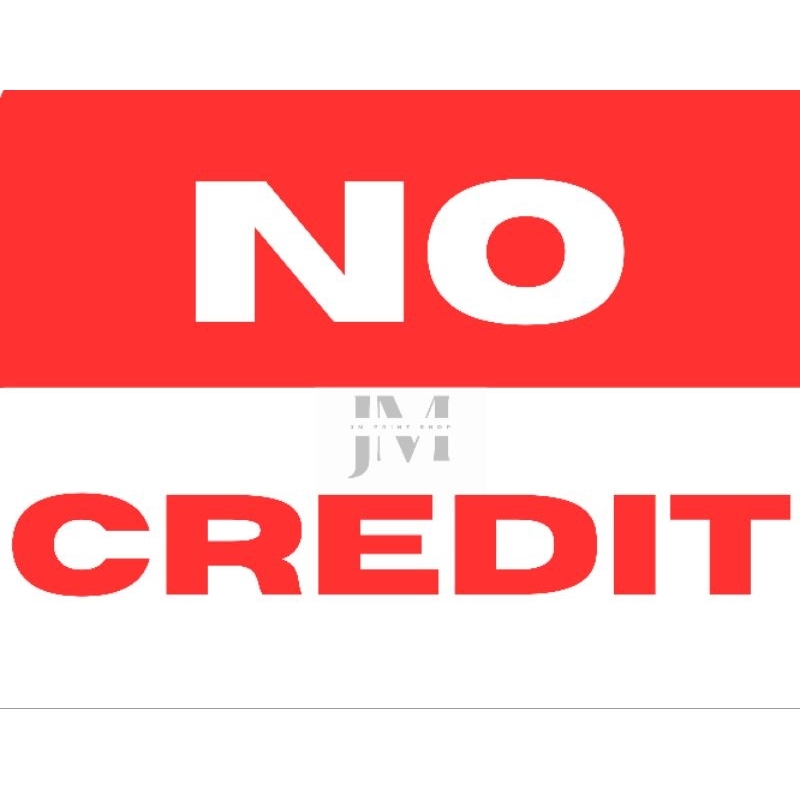 No Credit / Bawal Utang Store Signage ( Laminated ) | Shopee Philippines