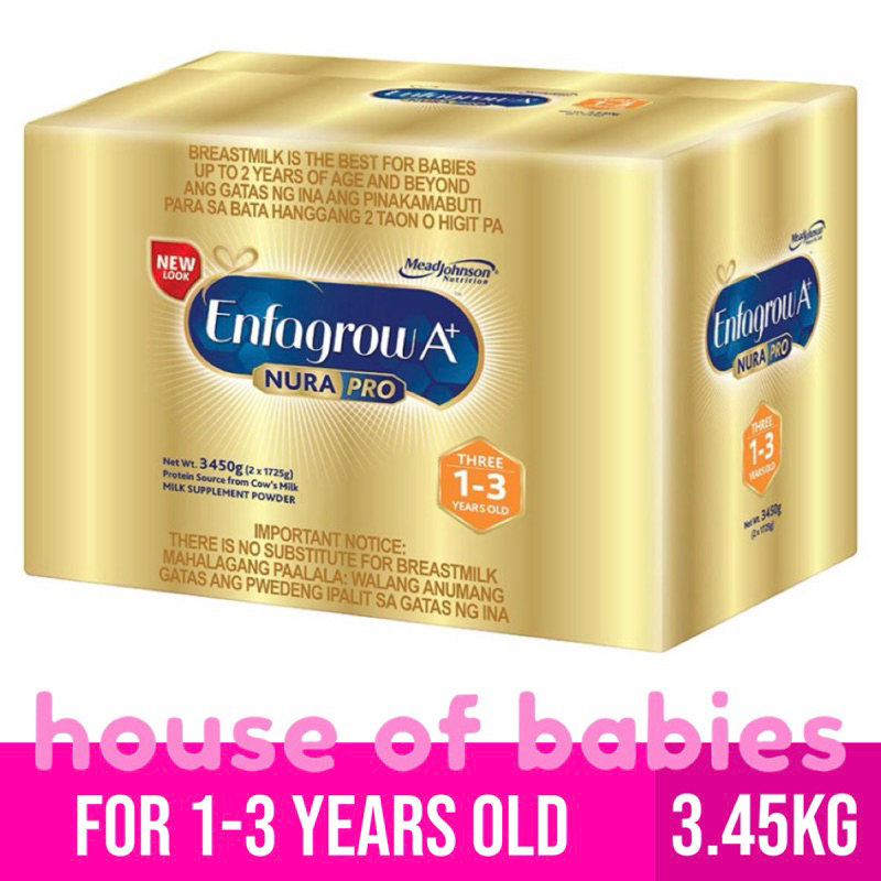 Enfagrow A+ Three NuraPro 3.45kg for 1-3 Years Old Milk Supplement ...