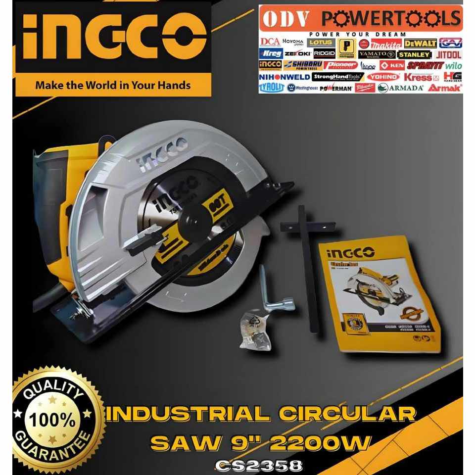 Ingco Industrial Circular Saw 9" 2200W CS2358 ~ ODV POWERTOOLS | Shopee ...