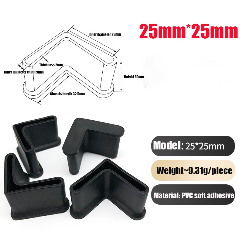 【Fast Delivery】1x1 inch (25MM) ANGULAR HEAVY DUTY Tubular Rubber ...