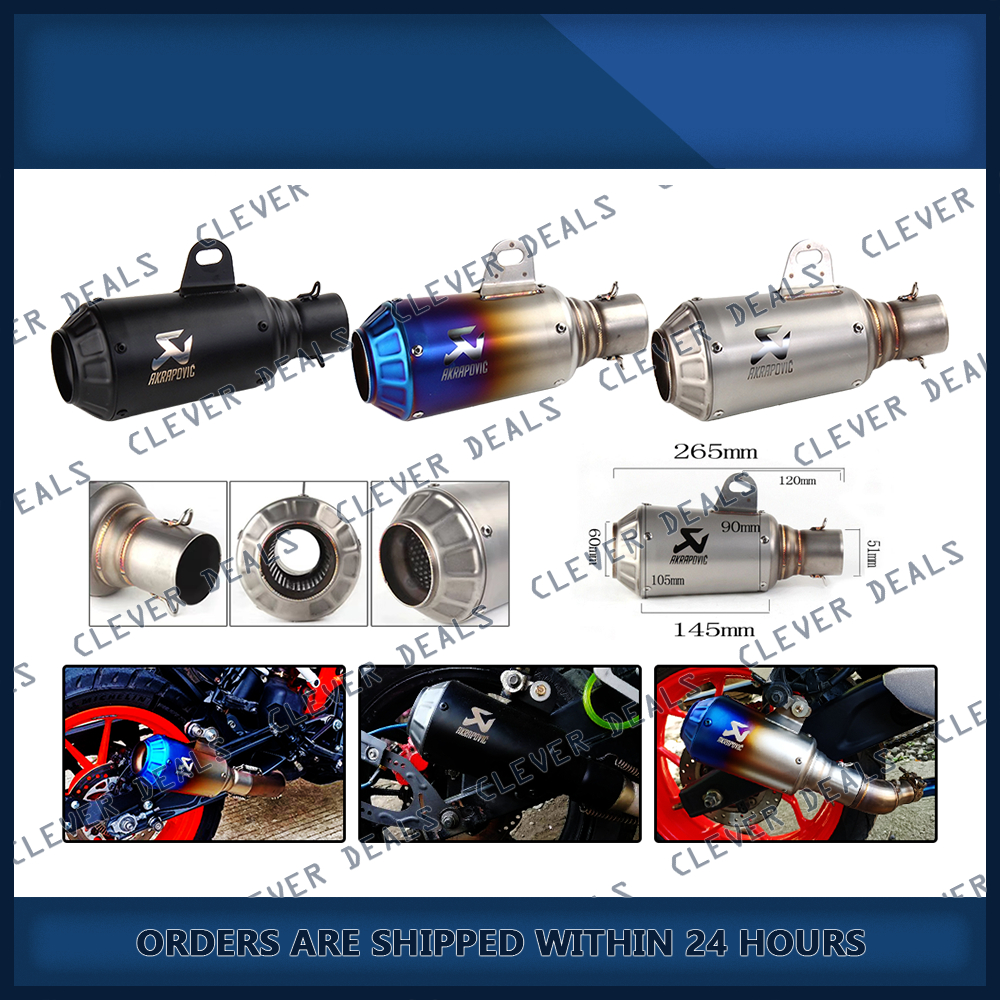 Akrapovic R11 CRT Open Villain R11 Slip on Exhaust Muffle Pipe ...